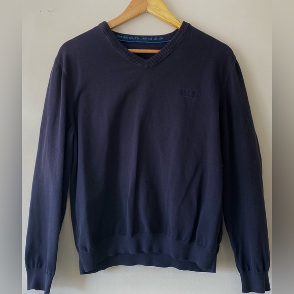Hugo Boss | Sweaters | Hugo Boss Men Dark Gray V Neck Sweater | Poshmark
